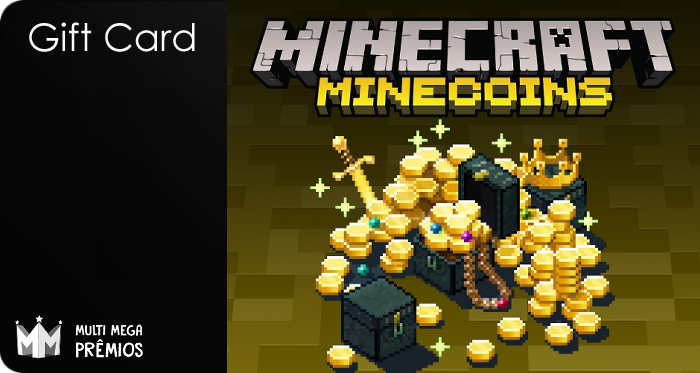 Cartão Presente Minecraft Minecoins - Multi Mega Premios